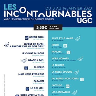 Les Films Incontournables d’UGC : 3,50€ la place de ciné
