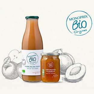 Test Monoprix Bio Origines : 500 packs (confiture et jus) gratuits