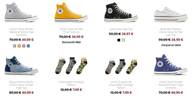 Promos Converse : Jusqu'à 60% de réduction + code promo -20%