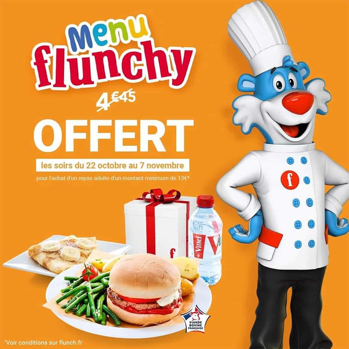 Flunch : Menu enfant offert tous les jours à partir de 18h