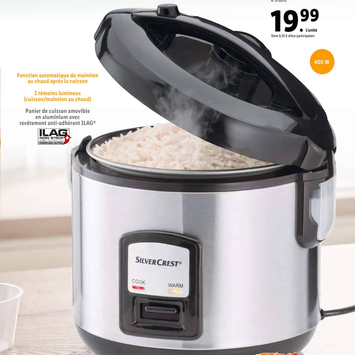 Lidl : Cuiseur à riz SilverCrest pas cher à 17,99€