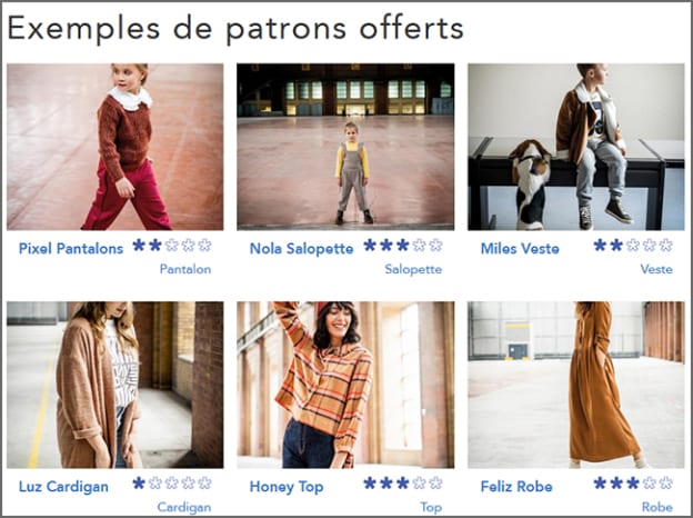 Fibre Mood : Patron couture PDF gratuit au choix (au lieu de 7,50€)