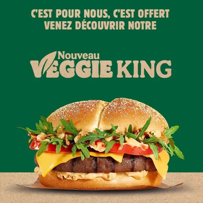 Burger King : 50'000 burgers Veggie King gratuits