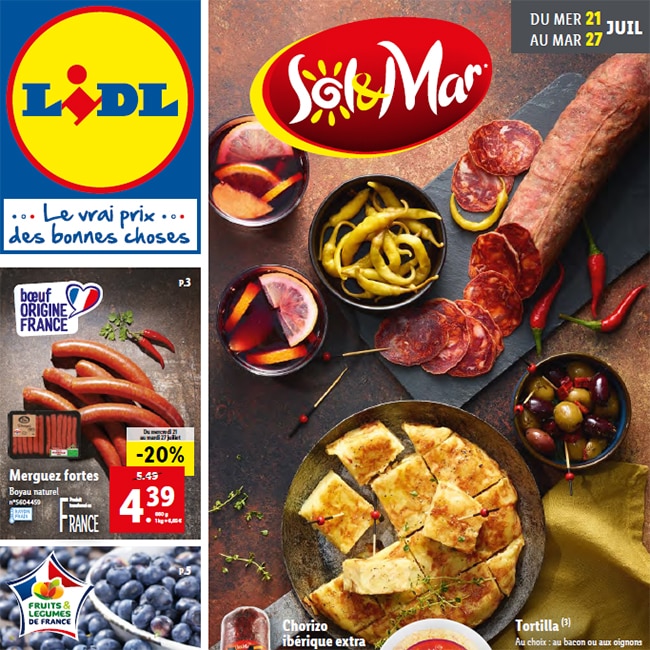 Catalogue Lidl "Sol & Mar" du 21 au 27 juillet 2021