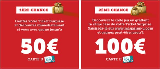 Jeu Magasins U Ticket Surprise : Millions d’€ carte U à gagner