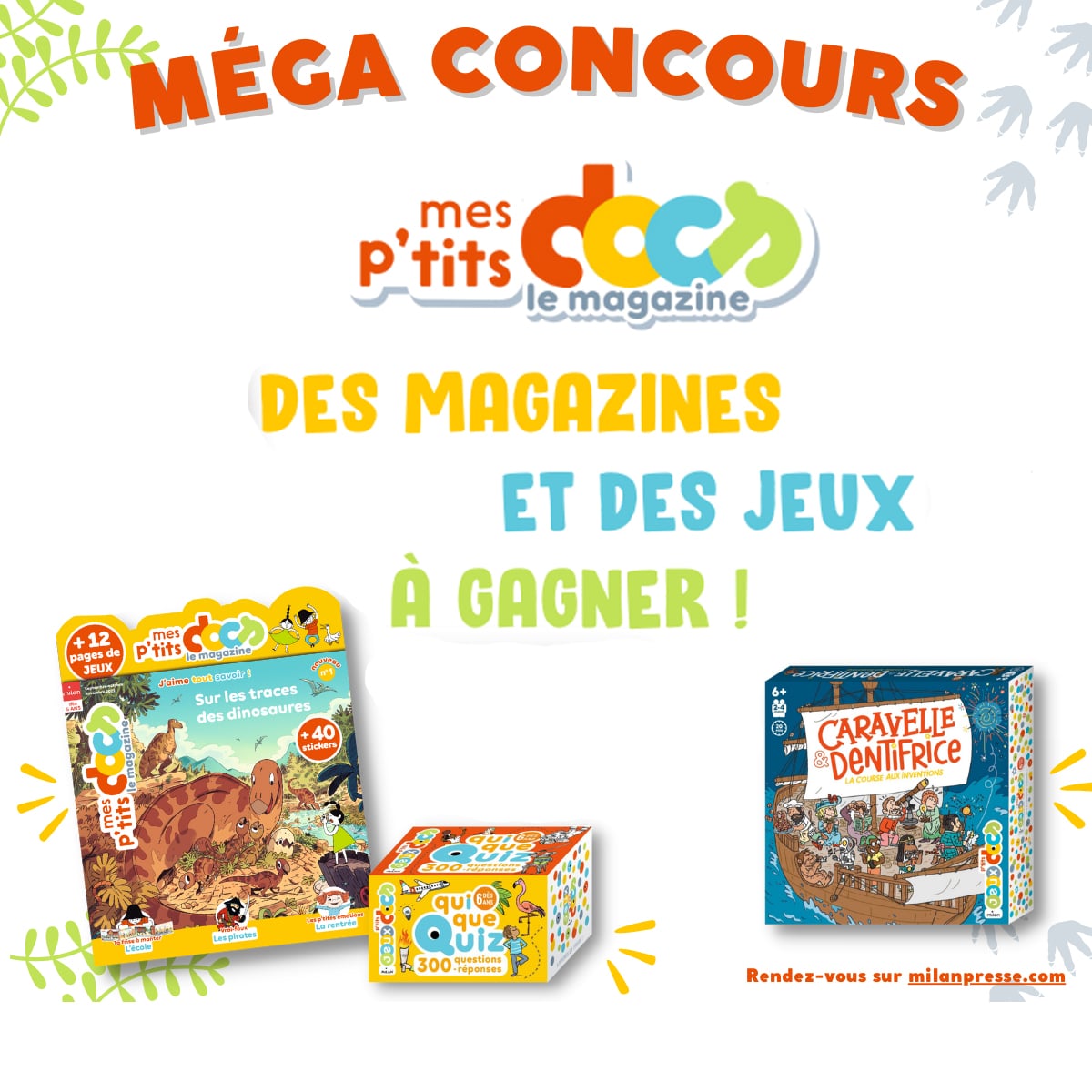 Concours Milan Presse : 13 lots Mes P’tits Docs + jeux à gagner