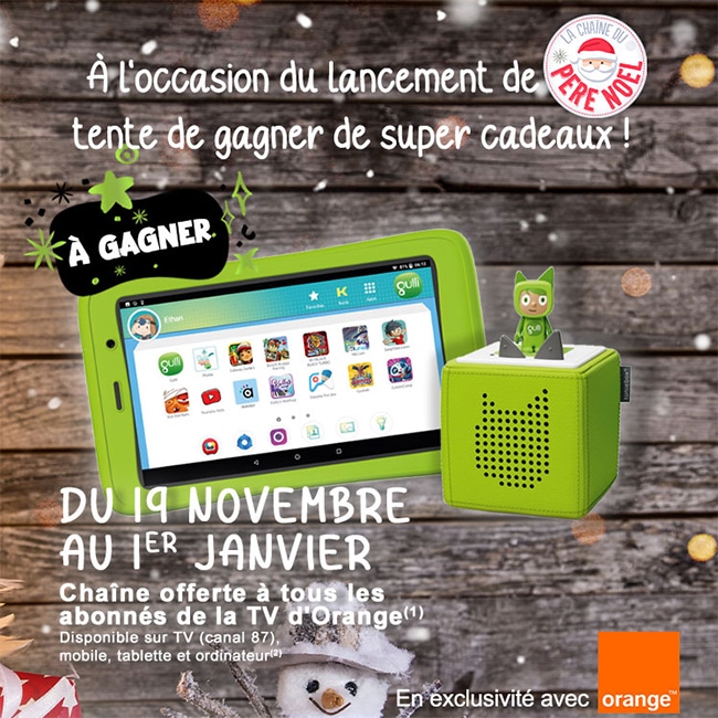 Jeu Gulli / Chaîne du Père Noël : Tablette et Toniebox à gagner