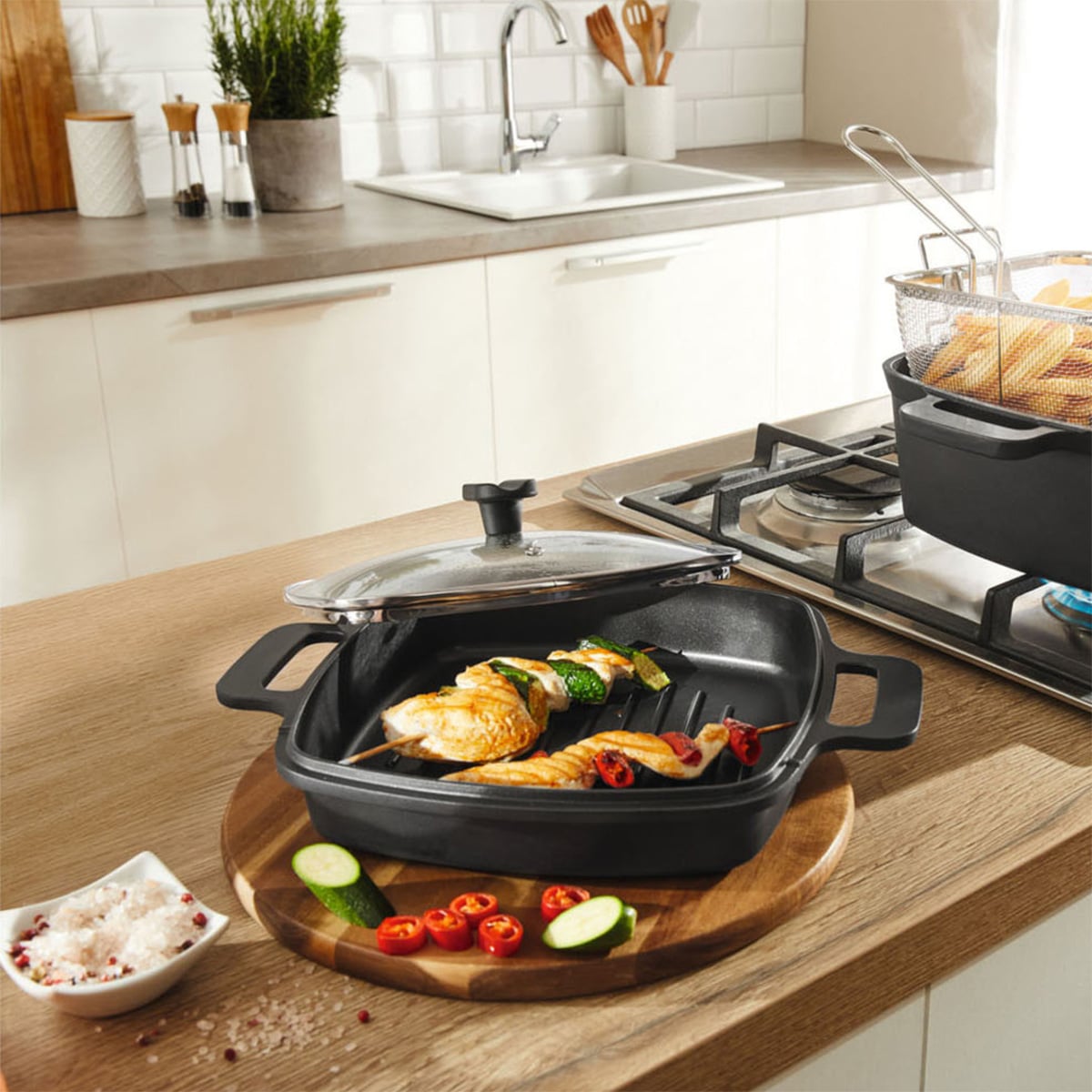 Lidl : Set de casseroles multifonction en fonte d’aluminium à 37,99€