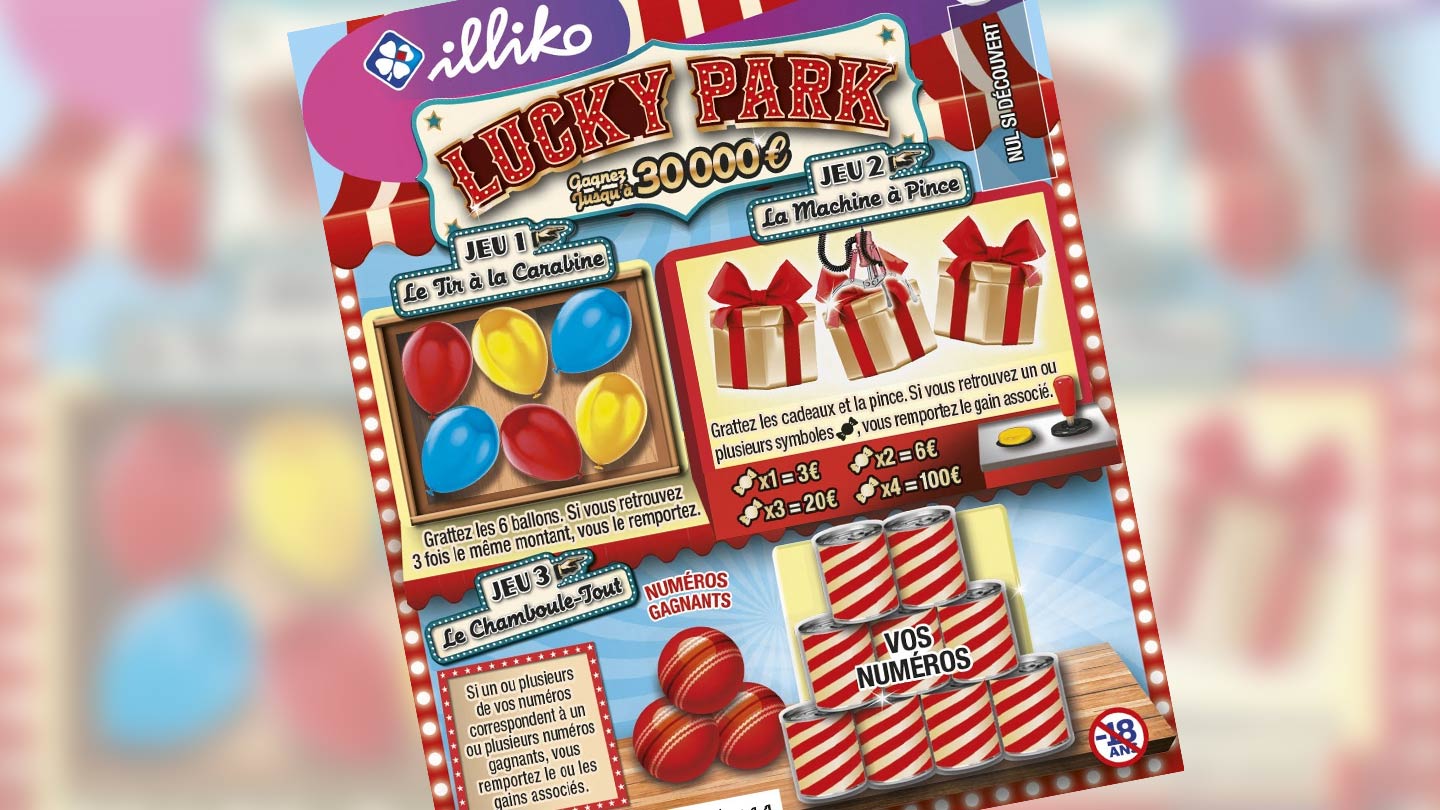 FDJ : Nouveau jeu à gratter Lucky Park avec 30'000 € à gagner (tarif ...