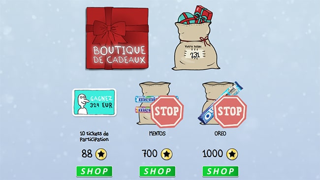 Jeu de Noël Normal : Obtenez des points à échanger contre des cadeaux