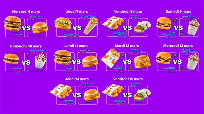 McDO Bien VS Bien : Un super bon plan au choix par jour